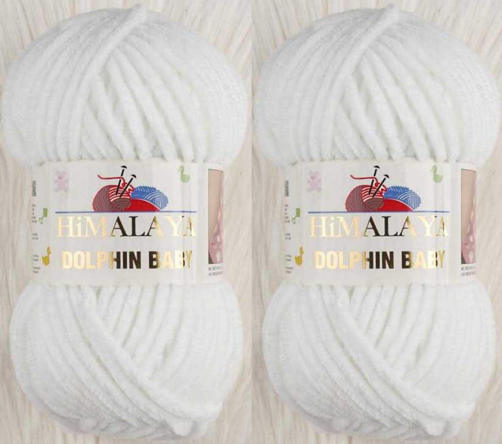 2-Pack Himalaya Dolphin Baby Yarn - Velvety Soft Chenille Yarn for ...